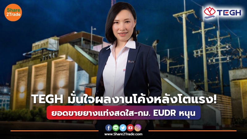 TEGH มั่นใจผลงานโค้งหลังโตแรง! ยอดขายยางแท่งสดใส-กม. EUDR หนุน | Share2Trade